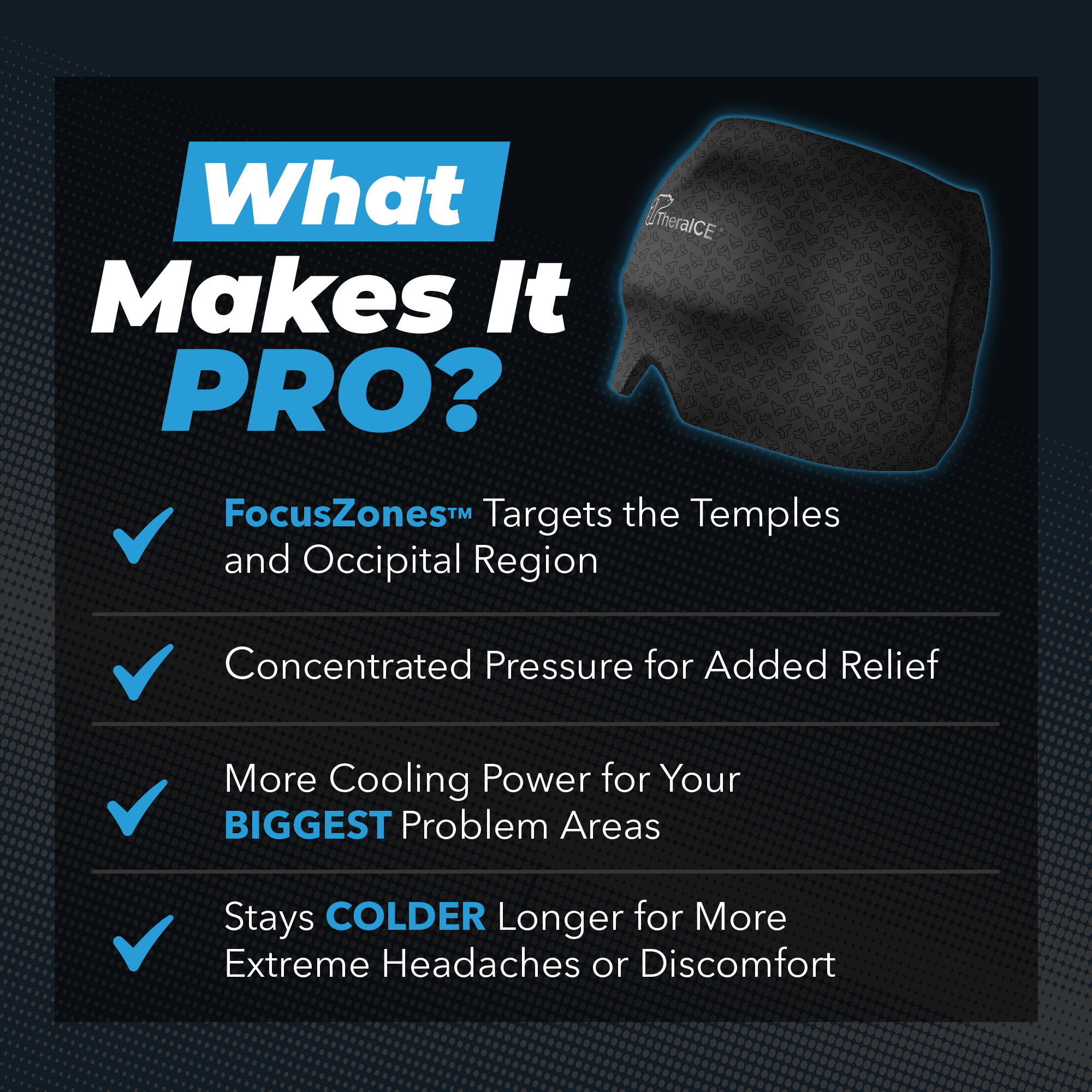 TheraICE Headache Hat PRO – Hot & Cold Therapy Cap
